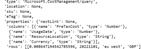 Microsoft Cost Management Query Usage Api Using Python Script Microsoft Qanda