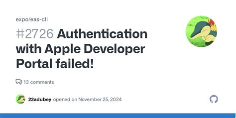 Authentication With Apple Developer Portal Failed · Issue 2726 · Expo