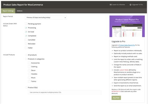 Product Sales Report For Woocommerce For Wordpress Download