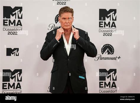 David Hasselhoff Poses For Photographers Upon Arrival At The European