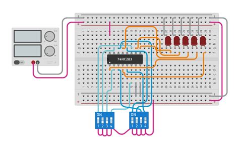 Circuit Design 4 Bit Parallel Adder Tinkercad