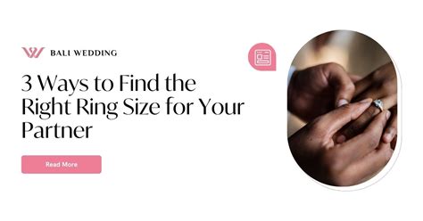 Ways To Find The Right Ring Size For Your Partner Bali Wedding