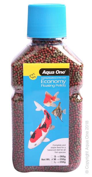 Aqua One Economy Floating Pellets 2mm 360gm The Pet And Hobby Shop