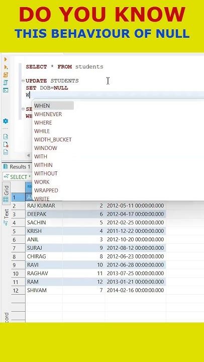 Oracle Sql How To Play With Null Values🔥oracle Sql Coding Youtube