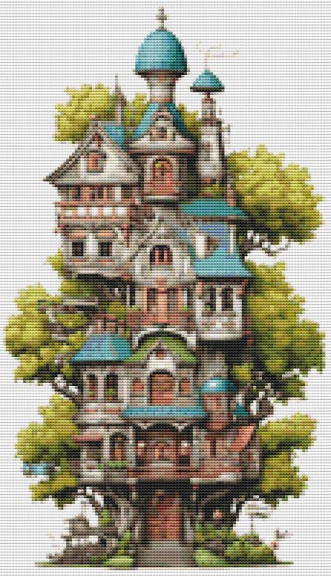 Treehouse Cross Stitch Pattern Numonday