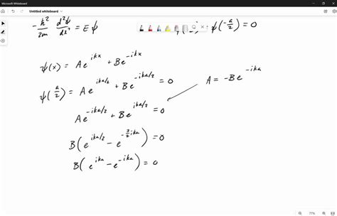 Solved Ql Solve The Time Independent Schrodinger Equation With Appropriale Boundary