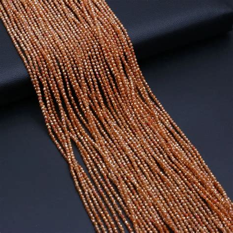 Бусины из натурального камня Круглые граненые маленькие бусины цветные Свободные бусины для