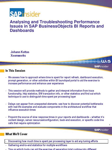 analysing and troubleshooting performance issues in sap businessobjects