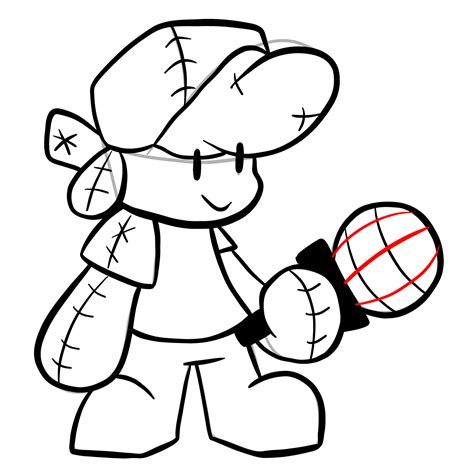 How To Draw Babefriend Doll FNF Sketchok Easy Drawing Guides