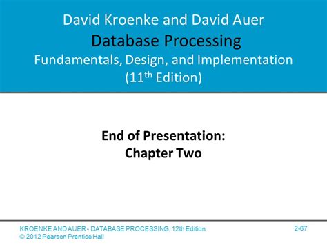 David M. Kroenke and David J. Auer Database Processing: Fundamentals ...