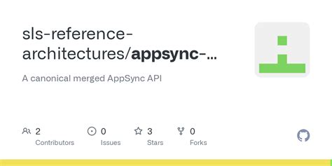 Github Sls Reference Architecturesappsync Merged A Canonical Merged