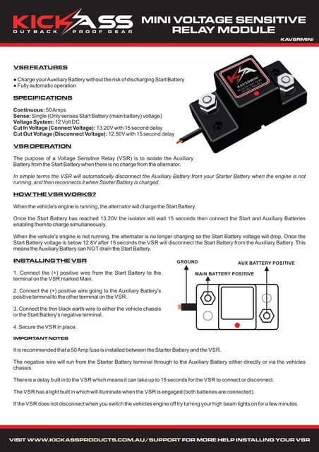 Mini Vsr 12v 50a Mini Voltage Sensitive Relay Module Pdf