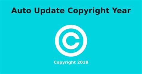Auto Update Copyright Year In A Website Dynamically 2023