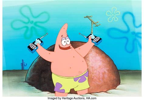 Spongebob Squarepants Patrick Star Production Cel And Master Background Nickelodeon 1999 By