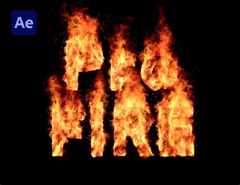3d Fire Letters For After Effect Gk Mockups Store