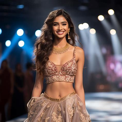 Premium Photo A Model Walking Down The Runway Fashion Photography