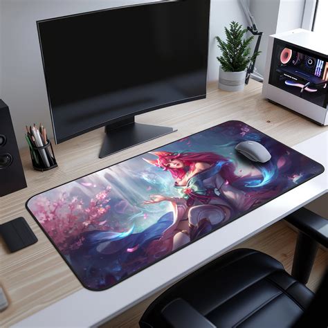 Spirit Blossom Ahri Ahri Mouse Pad Spirit Blossom One League Of Legends Mouse Pad Gaming