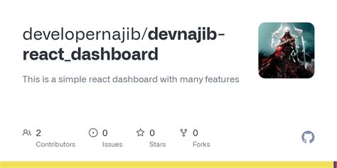 GitHub Developernajib Devnajib React Dashboard This Is A Simple React Dashboard With Many