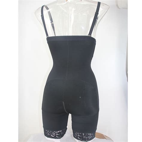 Sexy Black Spaghetti Straps Zipper Slimming Jumpsuit Underwear Pt23249