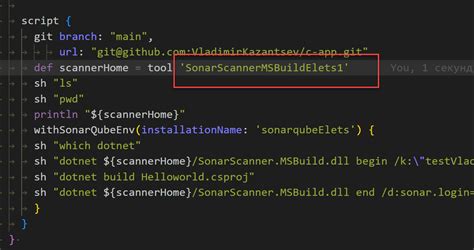durable c22d6eb4 script sh 1 dotnet permission denied sonarqube