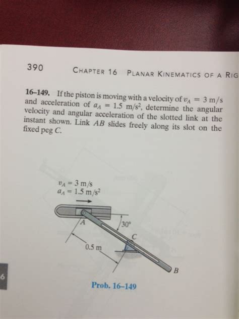 solved if the piston is moving with a velocity of va 3 m s