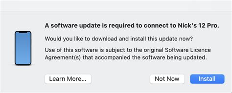 A software update is required to connect … - Apple Community