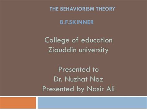 The Behaviorism Concepts Theory Ppt Pptx