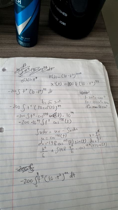 How Do I Solve This Homework Question Tried Trig Sub U Sub And By Parts R Calculus