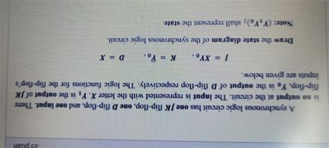 solved 35 puan a synchronous logic circuit has one jk