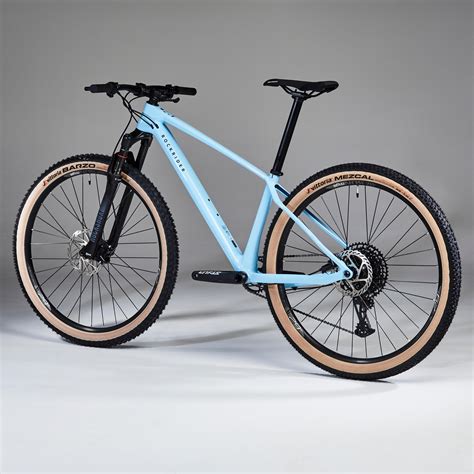 Velo Vtt Cross Country Race 740 Cadre Carbone Bleu Recon Decathlon