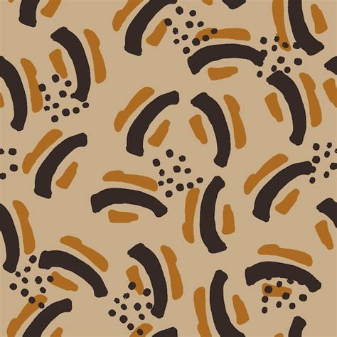 Premium Vector Abstract Vector Creative Seamless Pattern With Brush Strokes Colorful