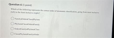 solved question 6 1 ﻿point which of the following
