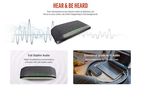 Poly Sync 10 Usb Speakerphone Two In One Portable Speaker For Audio Video Conference Calls