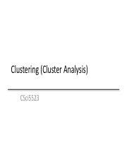 Clustering Pdf Clustering Cluster Analysis CSci Outline Overview Of Clustering