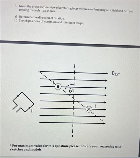 solved b given the cross section view of a rotating loop
