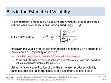 PPT Volatility Estimation For Stochastic Project Value Models PowerPoint Presentation ID