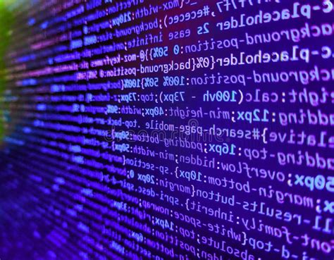 Programmer Typing New Lines Of Html Code Programming Code Screen Of Software Developer Stock