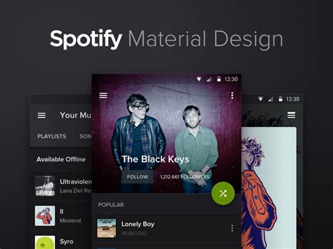 Spotify Material Design [Concept] Sketch freebie - Download free resource for Sketch - Sketch ...