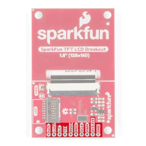 TFT LCD Breakout In X Hookup Guide SparkFun Learn