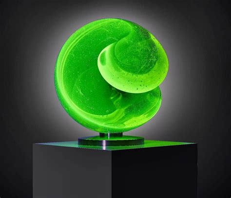 Uranium Glass Sculpture Glass Sculpture Glass Art Sculpture
