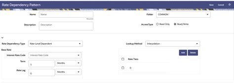 creating rate dependency patterns