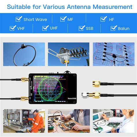 Nanovna Vector Network Analyzer Kit Mf Hf Vhf Uhf Antenna Analyzer Nano