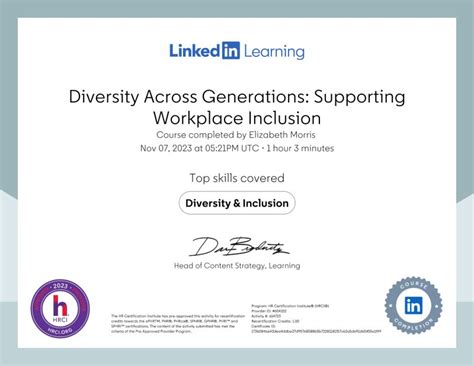 Just Finished The Course “diversity Across Generations Supporting