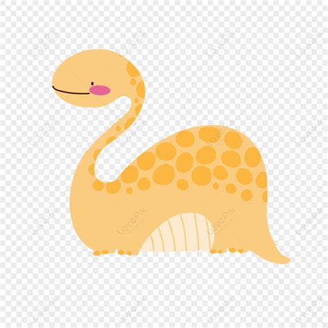 스칸디나비아 스타일 만화 일러스트 노란색 귀여운 작은 공룡아름다운휴일 Png 일러스트 무료 다운로드 Lovepik