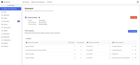 Outreach Integration Guide Common Room Docs Outreach Integration Guide Common Room Docs