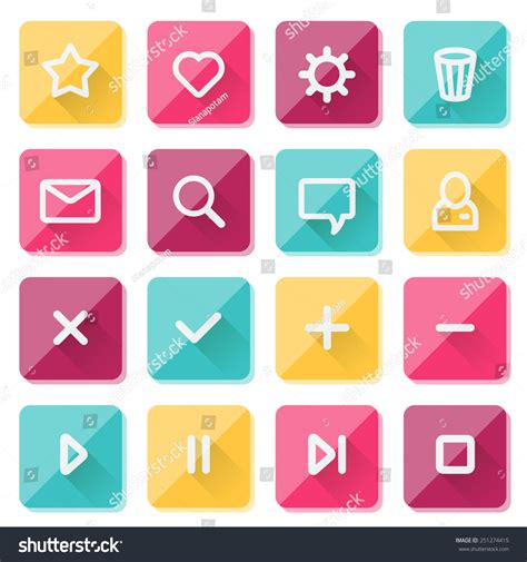 Flat Ui Design Elements Set Basic Stock Vector Royalty Free Shutterstock