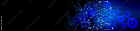 Abstract Technology Background With Binary Code And Cogs Gear Stock Illustration Adobe Stock