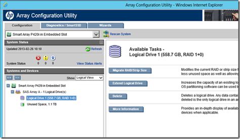 mpecs inc blog hp smart array p420i post disk add to array logical