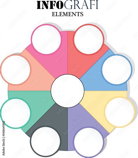 Infographic Circle Process Chart Cycle Diagram Steps Vector Template For Business