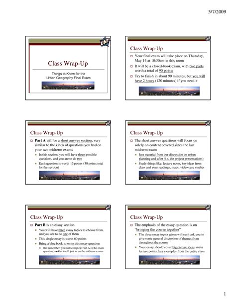 Lecture Slides For Class Wrap Up Urban Geography Geog 4210 Docsity